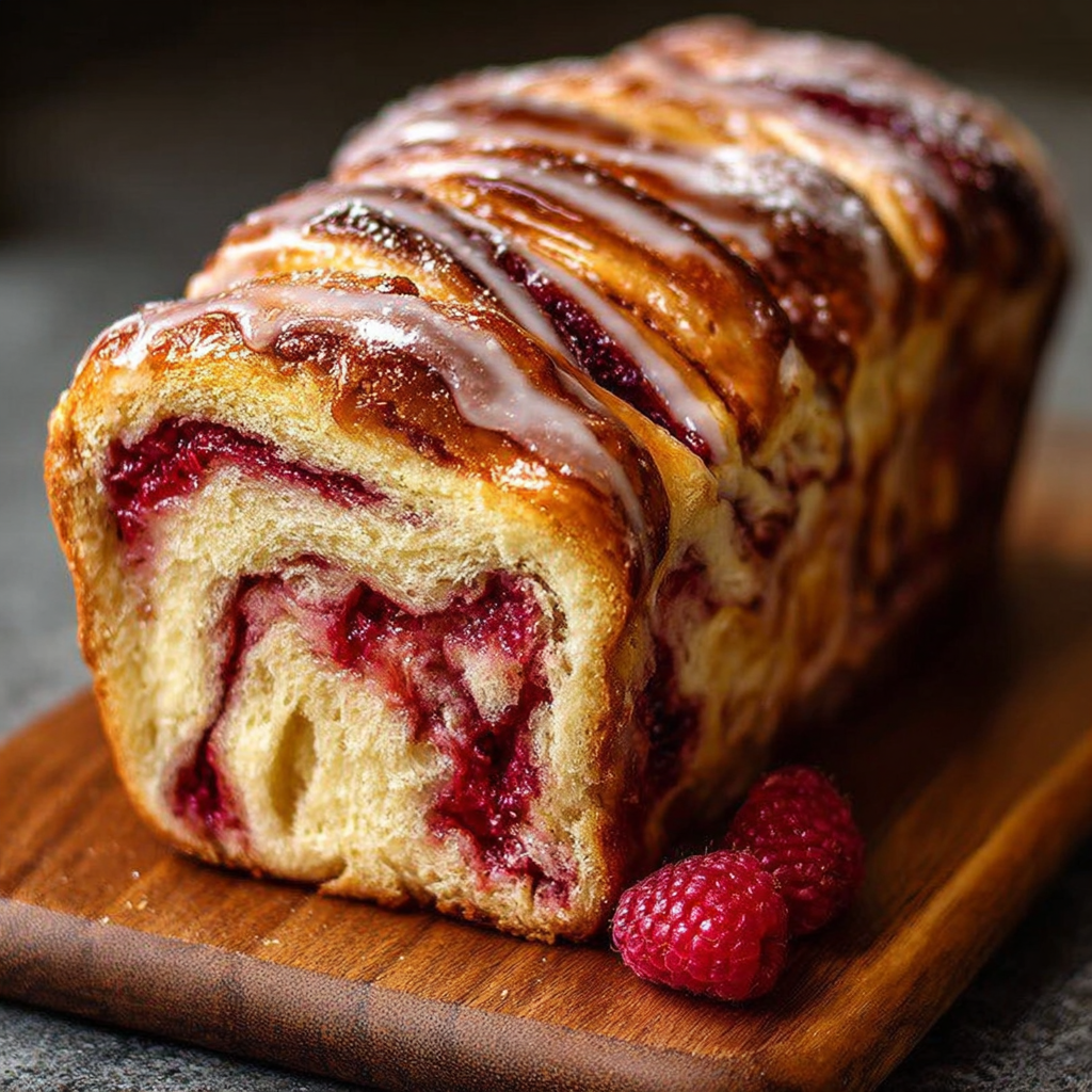 Raspberry Swirl Brioche Loaf Recipe