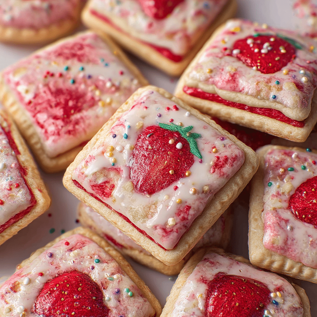 Strawberry Pop Tart Cookies